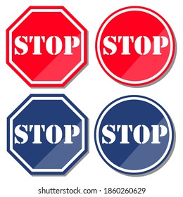 Stop Sign Located On Side Road Stock Vector (Royalty Free) 1860260629 ...