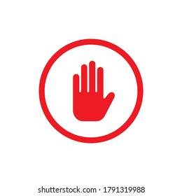 Stop Sign Red Color Vector Eps Stock Vector (Royalty Free) 1791319988