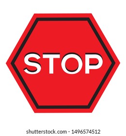 Floor Sign Stop Sign Black Background: เวกเตอร์สต็อก (ปลอดค่าลิขสิทธิ์ ...