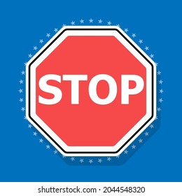Stop Sign Sticker Isolated Object Vector Stock Vector (Royalty Free ...