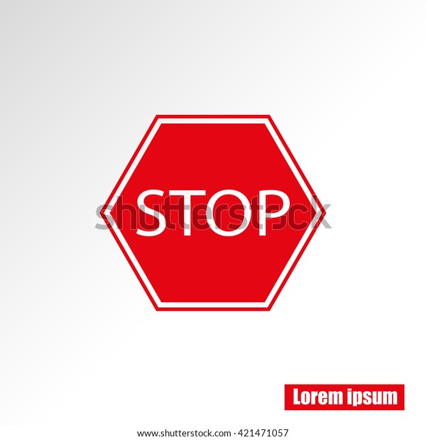 Stop Sign Traffic Stop Sign Stock Vector (Royalty Free) 421471057 ...
