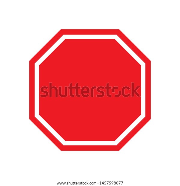 Stop Sign Trendy Outline Style Design Stock Vector (Royalty Free ...