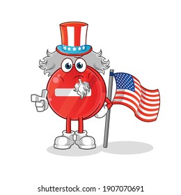 Stop Sign Uncle Sam Character Cartoon Stock Vector (Royalty Free ...