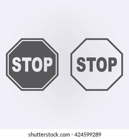 Stop Sign Vector Illustration Stock Vector (Royalty Free) 424599289 ...