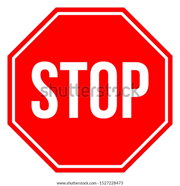 Stop Sign Vector Illustration Traffic Symbol Stock Vector (Royalty Free ...
