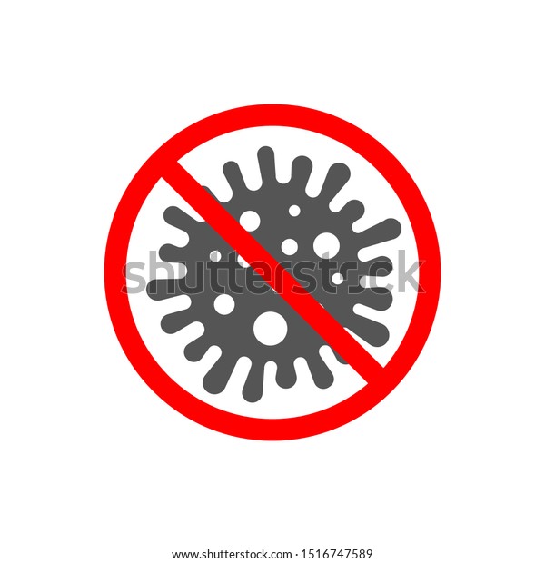 Stop Sign Virus Bacteria Germs Microbe Stock Vector (Royalty Free ...