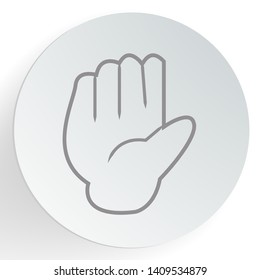 Stop Signal Icon Numbers Counting Flat Stock Vector (Royalty Free ...