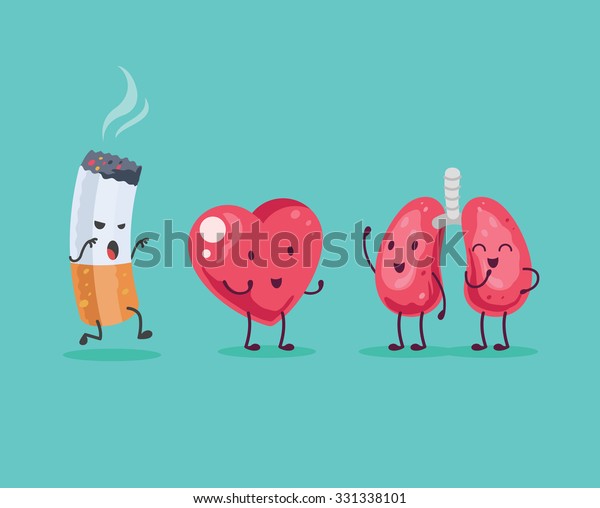 Stop Smoking. Vector cartoon illustration