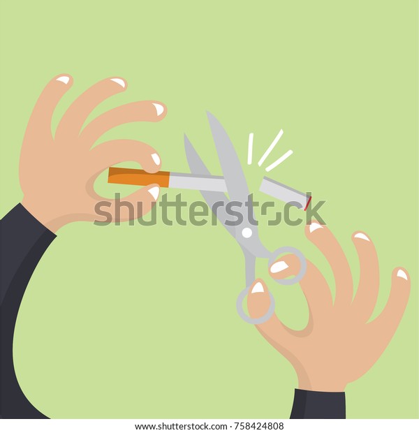 Stop Smoking Vector Cartoon Illustration Stock Vector (Royalty Free ...