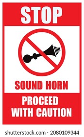 Stop Sound Horn Sign Vector Design Stock Vector (Royalty Free ...