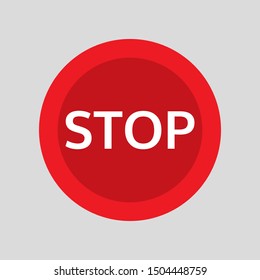 Stop Mark Sign Icon Vector Illustration Stock Vector (Royalty Free ...