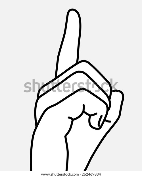Stop Talking Finger Isolated Vector Illustration: Stock-Vektorgrafik ...