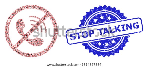 Stop Talking Grunge Stamp Seal Vector Stock Vector (Royalty Free ...