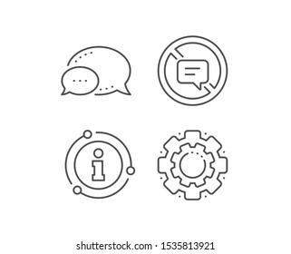 Stop Talking Line Icon Chat Bubble Stock Vector (Royalty Free ...