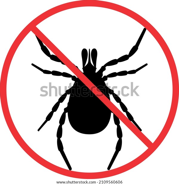 Stop Tick Crossedout Warning Sign About Stock Vector (Royalty Free ...
