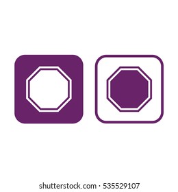 Stop Vector Sign Purple White Stock Vector (Royalty Free) 535529107