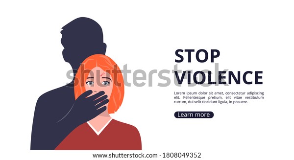 Stop Violence Vector Landing Page Concept Stock Vector (Royalty Free ...