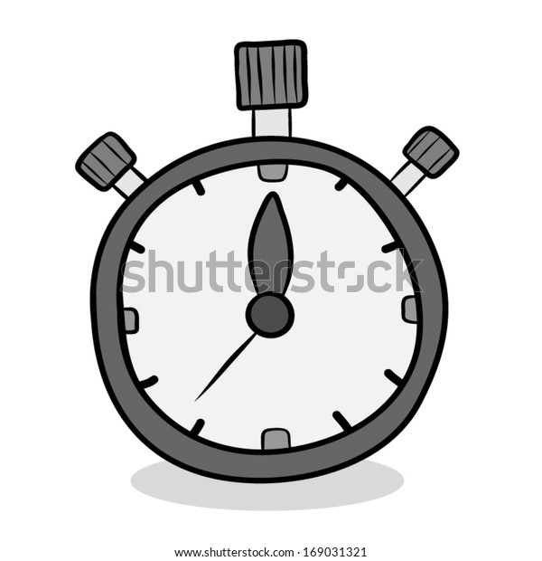 Stop Watch Cartoon Vector Illustration Isolated Stock Vector (Royalty ...