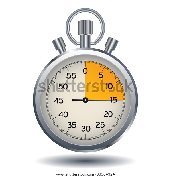 Stop Watch Isolated On White Background Stock Vector (Royalty Free ...