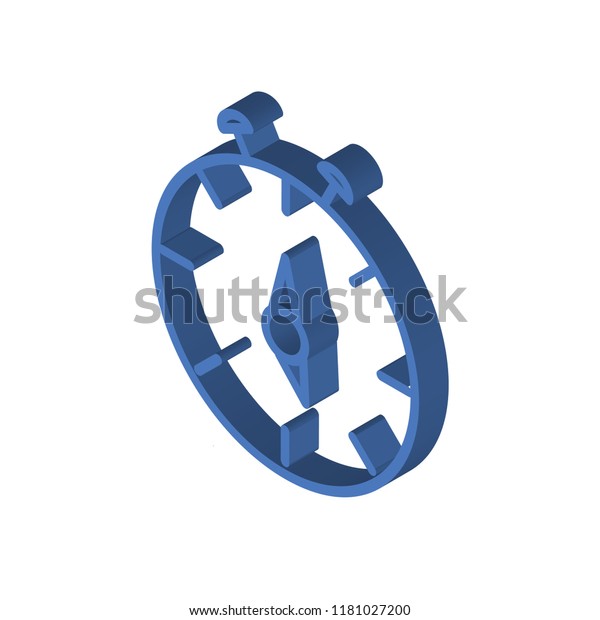 Stop Watch Isometric Left Top View Stock Vector (Royalty Free ...