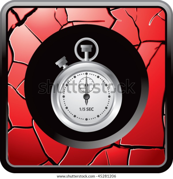 Stop Watch Red Cracked Backdrop Stock Vector (Royalty Free) 45281206 ...