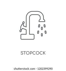 Stopcock Linear Icon Stopcock Concept Stroke Stock Vector (Royalty Free ...