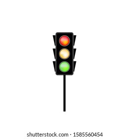 Stoplight Sign Icon Traffic Light On Stock Vector (Royalty Free ...
