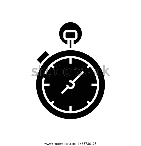Stopwatch Black Icon Concept Illustration Vector Stock Vector (Royalty ...