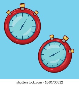 Stopwatch Cartoon Set Vector Illustration Stopwatch Stock Vector ...