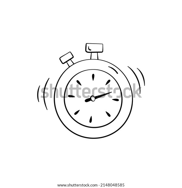 Stopwatch Doodle Style Vector Illustration Timer: เวกเตอร์สต็อก (ปลอด ...