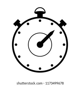 Stopwatch Icon On White Background Vector Stock Vector (Royalty Free ...