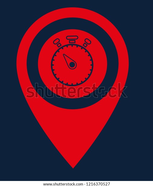 Stopwatch Map Pin Stopwatch Icon Stock Vector (Royalty Free) 1216370527 ...
