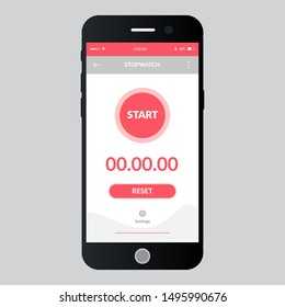 Stopwatch Mobile Apps Design Ui Ux Stock Vector (Royalty Free ...