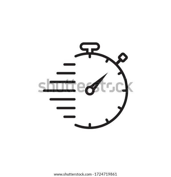 Stopwatch Timer Clock Icon Symbol Illustration Stock Vector (Royalty ...