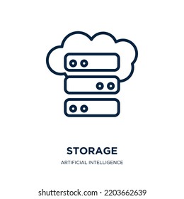 Storage Icon Artificial Intelligence Collection Thin Stock Vector ...