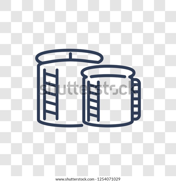Storage Tank Icon Trendy Linear Storage Stock Vector (Royalty Free ...