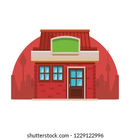 Store Building Cartoon Stock Vector (Royalty Free) 1229122996 ...
