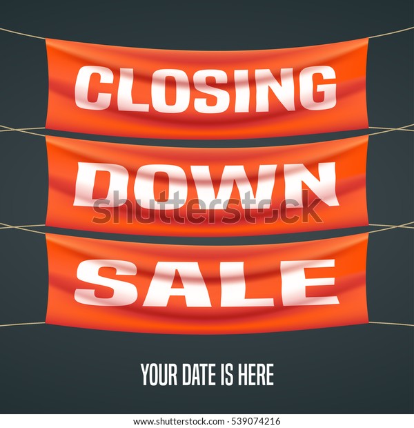 Store Closing Sale Vector Illustration Background Stock Vector (Royalty ...