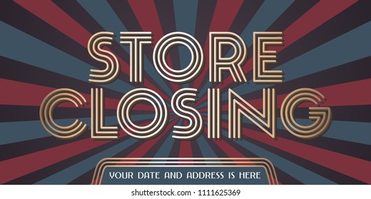 Simple Classic Retro Color Poster Template Stock Vector (Royalty Free ...