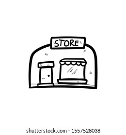 Store Doodle Icon Vector Hand Drawing Stock Vector (Royalty Free ...
