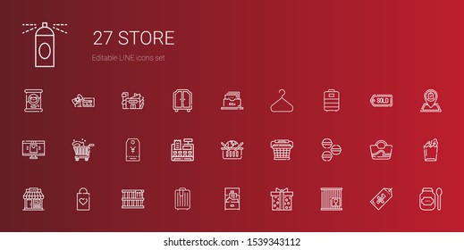 Store Icons Set Collection Store Crate Stock Vector (Royalty Free ...