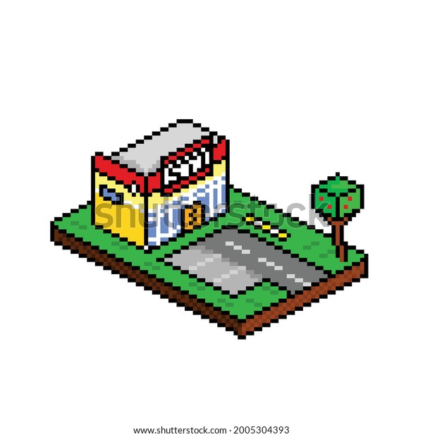 Store Isometric Pixel Art Style Stock Vector (Royalty Free) 2005304393 ...