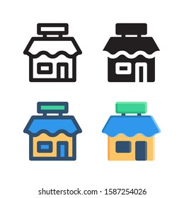 Store Logo Icon Design Four Style Stock Vector (Royalty Free ...