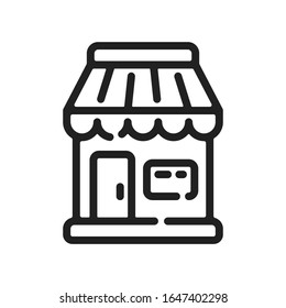 Store Outline Icon Vector Illustration Stock Vector (Royalty Free ...