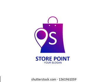 Store Point Logo Design Stock Vector (Royalty Free) 1361961059 ...