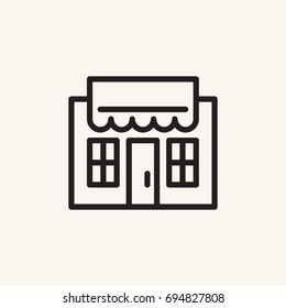 Store Shop Outline Vector Icon Stock Vector (Royalty Free) 694827808