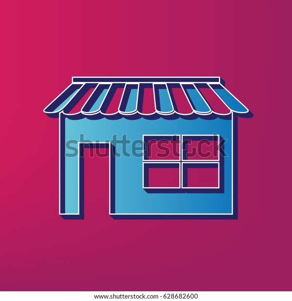 Store Sign Illustration Vector Blue 3d Stock Vector (Royalty Free ...