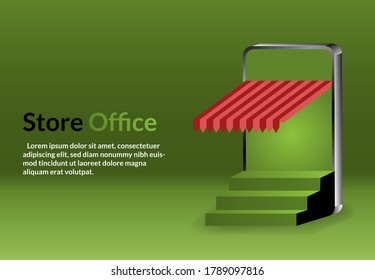 Store Vector Illustration Landing Page Store Stock Vector (Royalty Free ...