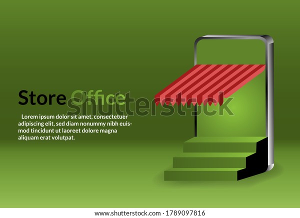 Store Vector Illustration Landing Page Store Stock Vector (Royalty Free ...