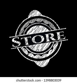 Store Written On Blackboard Vector Illustration Stock Vector (Royalty ...
